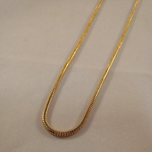 Jewelry | Snake Chain Necklace 24k Yellow Gold Filled Snake Rope Chain ...